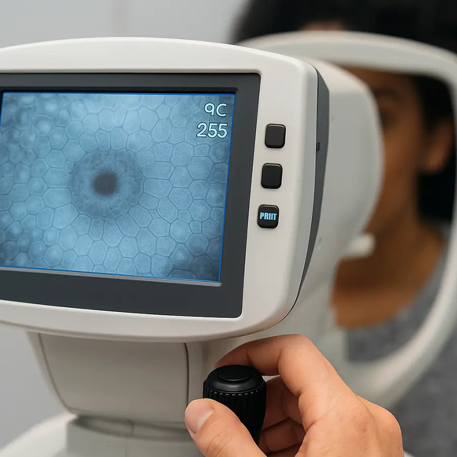 ⭐ Microscopia especular da córnea – Oftalmo Città